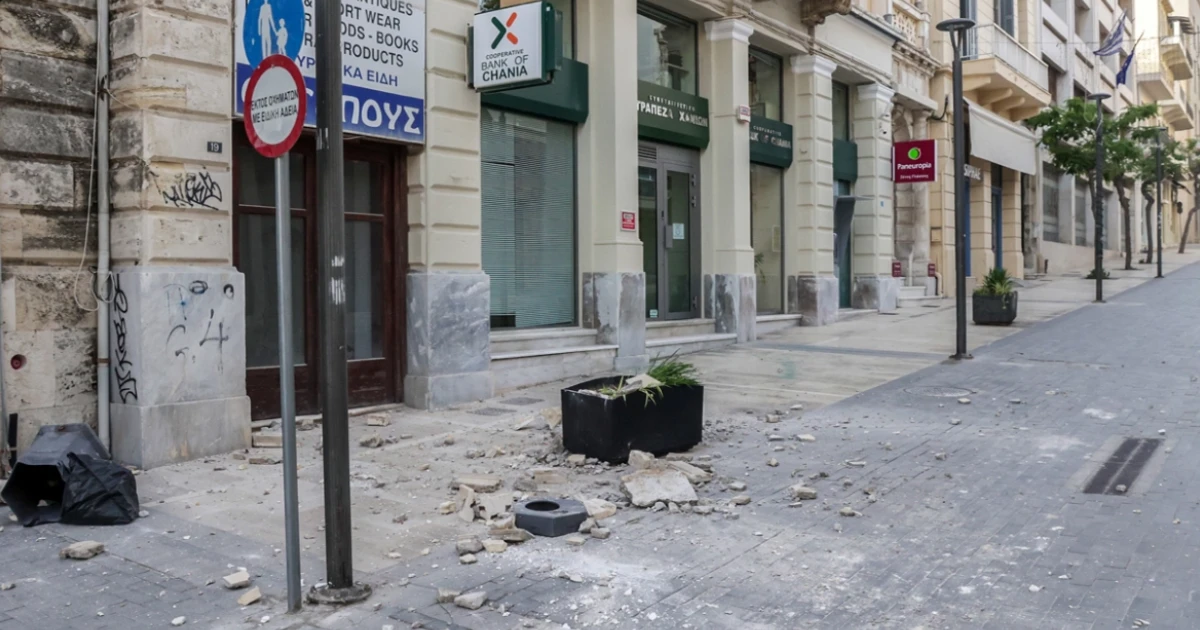 Σεισμός 6,1 Ρίχτερ στην Κρήτη: Ζημιές σε κτίρια από τη δόνηση (βίντεο)