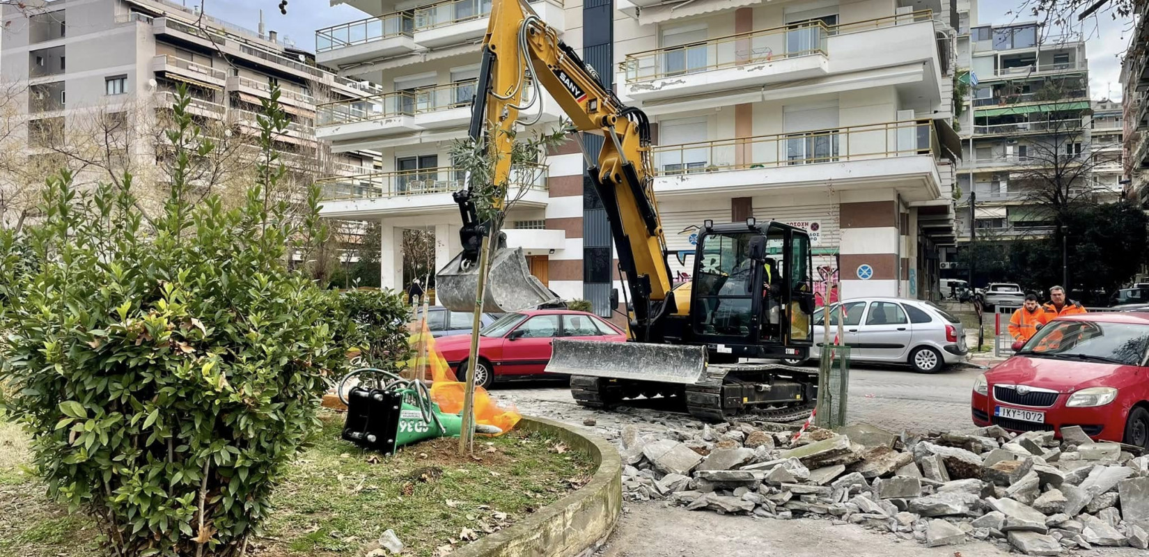 Θεσσαλονίκη: Σε εξέλιξη οι εργασίες ανακατασκευής πεζοδρομίων και ...